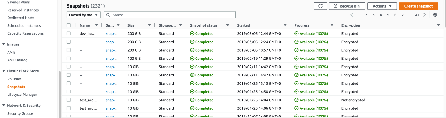 How To Take A Snapshot In Aws Creating An Instance Snapshot
