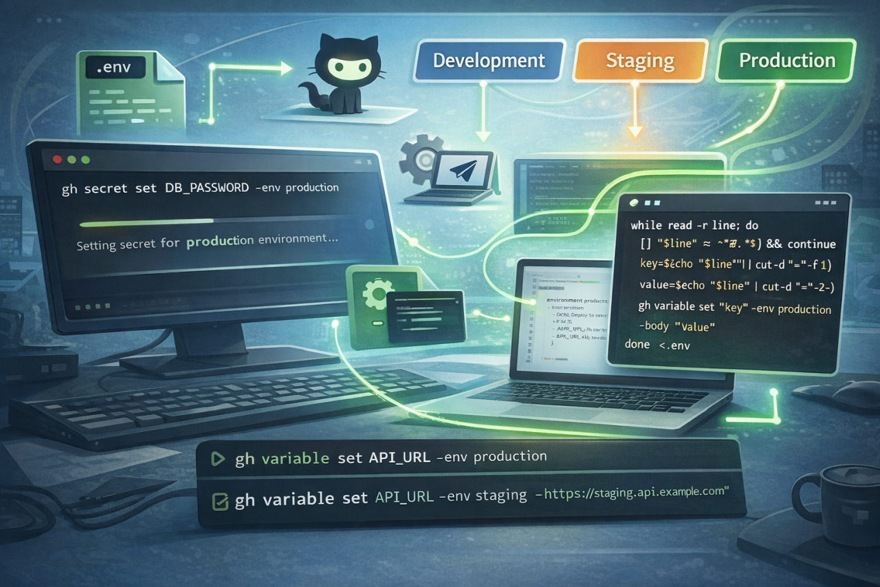 Managing Github Environment Secrets Variables Via Cli